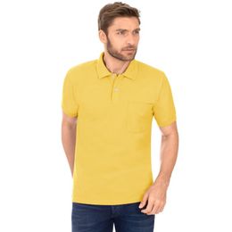 TRIGEMA Poloshirt &raquo;Polohemd mit Brusttasche&laquo; 1 Stk. hellgelb L L DELUXE-Piqu&eacute;-Qualit&auml;t