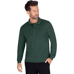 TRIGEMA Poloshirt »Langarm Poloshirt aus Baumwolle« 1 Stk. tanne M M Piqué Qualität