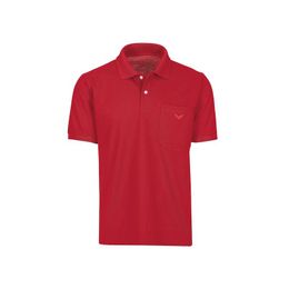 TRIGEMA Poloshirt &raquo;Polohemd mit Brusttasche&laquo; 1 Stk. kirsch L L DELUXE-Piqu&eacute;-Qualit&auml;t