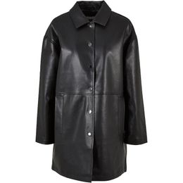 Urban Classics Winterjacke »Damen Ladies Faux Leather Coat« 1 Stk. tlg. ohne Kapuze black S S Klassische Lederjacken für zeitlose Looks