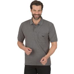 TRIGEMA Poloshirt &raquo;Polohemd mit Brusttasche&laquo; 1 Stk. taupe-melange L L DELUXE-Piqu&eacute;-Qualit&auml;t