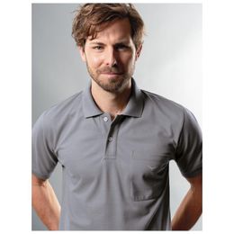 TRIGEMA Herren Poloshirt &raquo;TRIGEMA Polohemd mit Brusttasche&laquo; 1 Stk. grau XL