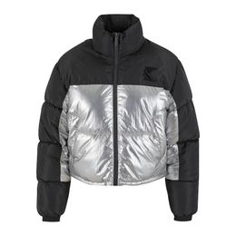 Karl Kani Damen Winterjacke &raquo; KK Og Metallic Block Crop Puffer Jacket metallic&laquo; 1 Stk. tlg. ohne Kapuze XXS