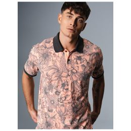 TRIGEMA Poloshirt »Poloshirt mit trendigem Allover-Print«, 1 Stk. apricot L L T-Shirt