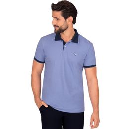 TRIGEMA Poloshirt »Slim Fit Polohemd«, 1 Stk. lavendel-melange XL XL 100 % Baumwolle, Ringgarn supergekämmt