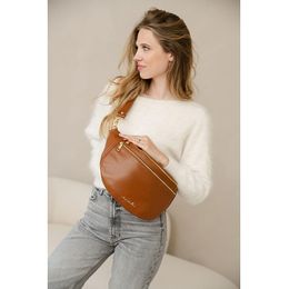 Anna Morellini Leder-Gürteltasche "Lorenza" in Hellbraun - (B)36 x (H)22 x (T)12 cm - 76% | Damen-koffer-reisegepaeck
