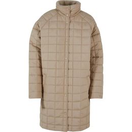 Urban Classics Winterjacke &raquo;Damen Ladies Quilted Coat&laquo; 1 Stk. tlg. ohne Kapuze wetsand XL XL KLARES DESIGN: Minimalistisch und vielseitig kombinierbar