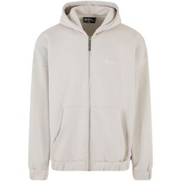 DROPSIZE Sweatjacke &raquo;Herren Super Heavy Oversize Blank Zip Hoodie&laquo; moonbeam XS XS Hoodies mit Kapuze und bequemer K&auml;ngurutasche
