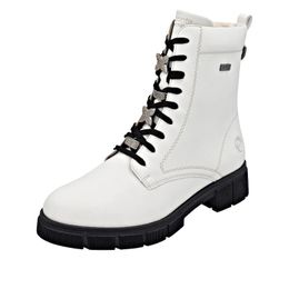 Remonte Damen Schn&uuml;rstiefelette Outdoorboots, Schn&uuml;rboots mit wasserabweisender TEX-Membran wei&szlig; 43