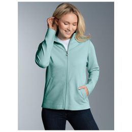 TRIGEMA Damen Sweatjacke &raquo;TRIGEMA Jacke mit funkelnden Strass-Steinen&laquo; 1 Stk. blau XL