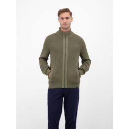 Lerros Herren Lerros Strickjacke mit Stehkragen und sportiver Struktur M