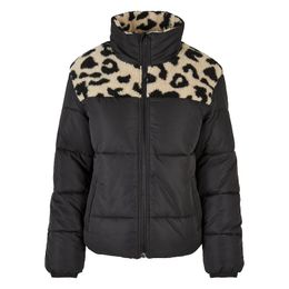 Urban Classics Winterjacke &raquo;Damen Ladies AOP Sherpa Mixed Puffer Jacket&laquo; 1 Stk. tlg. ohne Kapuze black/sandleo XS XS Klassische Jeansjacken fuer...