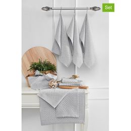 Violeta Home 10er-Set: Geschirrtücher in Grau - (L)60 x (B)40 cm - 50% | Tischwaesche