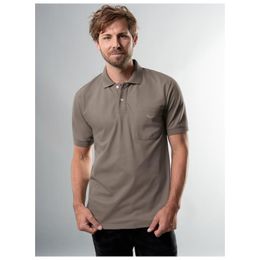 TRIGEMA Poloshirt &raquo;Polohemd mit Brusttasche&laquo; 1 Stk. taupe M M DELUXE-Piqu&eacute;-Qualit&auml;t