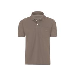 TRIGEMA Poloshirt &raquo;Polohemd mit Brusttasche&laquo; 1 Stk. taupe XL XL DELUXE-Piqu&eacute;-Qualit&auml;t