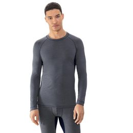 Mey Trainingsshirt »Prfrmnc+« Langarm, schnelltrocknend, Rundhalsausschnitt, körpernahe Passform indigo melange M M Herren Sport-Shirt von Mey