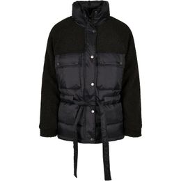 Urban Classics Winterjacke &raquo;Damen Ladies Sherpa Mix Puffer Jacket&laquo; 1 Stk. tlg. ohne Kapuze black L L KLARES DESIGN: Minimalistisch und vielseitig...
