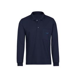 TRIGEMA Poloshirt »Langarm Poloshirt aus Baumwolle« 1 Stk. navy XL XL Piqué Qualität