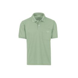 TRIGEMA Poloshirt &raquo;Polohemd mit Brusttasche&laquo; 1 Stk. green tea XL XL DELUXE-Piqu&eacute;-Qualit&auml;t