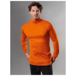 TRIGEMA Rollkragenshirt »Langarm Ski- und Sport-Rollkragenpullover« 1 Stk. leuchtorange M M 100% Baumwolle