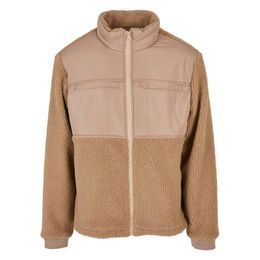 Urban Classics Winterjacke &raquo;Herren Patched Sherpa Jacket&laquo; 1 Stk. tlg. ohne Kapuze unionbeige L L Leichte Herren Jacke mit kontrastarkem Materialmix