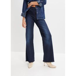 bonprix Damen bonprix Weite Jeans &raquo;Wide-Leg-Jeans, High Waist&laquo; Wide-Leg-Jeans, High Waist blau 44, N-Gr