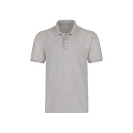 TRIGEMA Poloshirt »Polohemd mit Brusttasche« 1 Stk. grau-melange 3XL 3XL DELUXE-Piqué-Qualität