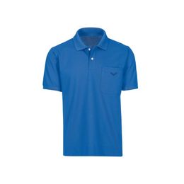 TRIGEMA Poloshirt »Polohemd mit Brusttasche« 1 Stk. electric-blue L L DELUXE-Piqué-Qualität