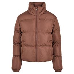 Urban Classics Winterjacke &raquo;Damen Ladies Short Peached Puffer Jacket&laquo; 1 Stk. tlg. ohne Kapuze bark S S KLARES DESIGN: Minimalistisch und vielseitig...