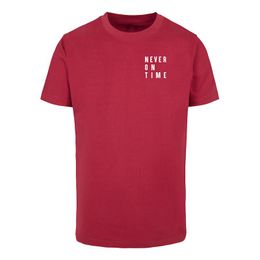 MisterTee Kurzarmshirt &raquo;Herren Never On Time Tee&laquo; 1 Stk. burgundy S S KLARES DESIGN: Minimalistisch und vielseitig kombinierbar