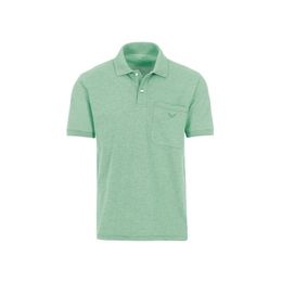 TRIGEMA Poloshirt &raquo;Polohemd mit Brusttasche&laquo; 1 Stk. waldmeister-melange M M DELUXE-Piqu&eacute;-Qualit&auml;t