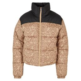 Urban Classics Damen Urban Classics Winterjacke &raquo; Damen Ladies AOP Retro Puffer Jacket&laquo; 1 Stk. tlg. ohne Kapuze XS