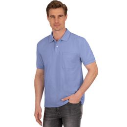 TRIGEMA Poloshirt &raquo;Polohemd mit Brusttasche&laquo; 1 Stk. lavendel-melange L L DELUXE-Piqu&eacute;-Qualit&auml;t