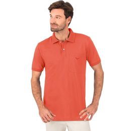 TRIGEMA Poloshirt &raquo;Polohemd mit Brusttasche&laquo; 1 Stk. peach L L DELUXE-Piqu&eacute;-Qualit&auml;t