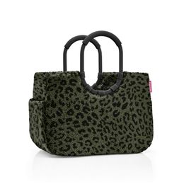 Reisenthel Einkaufstasche Loopshopper L teddy leo olive, Dunkelgr&uuml;n, Textil, 46x34.5x25 cm, gro&szlig;es Hauptfach, Freizeit, Koffer & Taschen, Einkaufstaschen