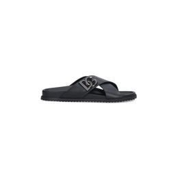 Dolce & Gabbana Dolce&Gabbana Loafer - Logo Slide Sandals &ndash; Black - Gr. 42 (EU) - in Schwarz - f&uuml;r Damen