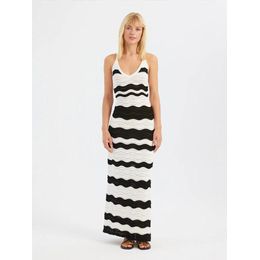Hiccup Knitted dress female Black, White size S/L