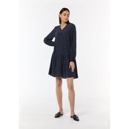 comma, comma casual identity Kleid Damen Gr&ouml;&szlig;e 34 dunkelblau / wei&szlig; Winterkleid