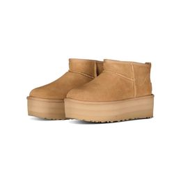 UGG Australia UGG Stiefel - Classic Ultra Mini Platform Chestnut Boot - Gr. US_6 - in Braun - f&uuml;r Damen
