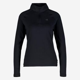 Calvin Klein Schwarze Sweatjacke mit halbem Rei&szlig;verschluss