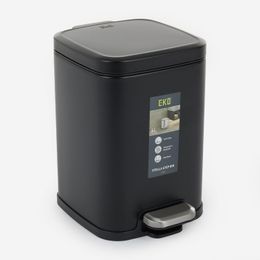 Schwarzer Stella Mülleimer 6L
