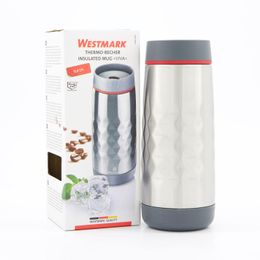 Westmark Silberfarbener Reisebecher 400ml