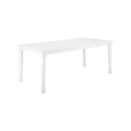 Beliani Esszimmertisch CARY in Wei&szlig; - (W) 90 x (H) 76 x (L) 180 cm | Gr.: onesize