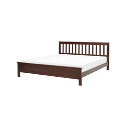 Beliani Doppelbett MAYENNE in Braun - (W) 189 x (H) 88 x (L) 208 cm | Gr.: onesize