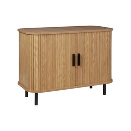 Beliani Sideboard BRADLEY in Braun/Schwarz - (W) 80 x (H) 60 x (L) 40 cm | Gr.: onesize