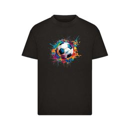 F4NT4STIC T-Shirt Bunte Fu&szlig;ball Grafik in schwarz | Gr.: 158/164
