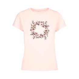 F4NT4STIC Box Tee Rosa Frühlings Blumenkranz Dekor in pink | Gr.: S