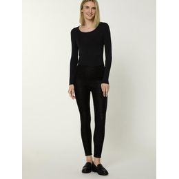 Vegane Leggings in Leder-Optik Nur Die x KILIAN KERNER in schwarz leo | Gr.: 32/34