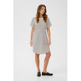 Culture Kleid CUmarlie Relaxed fit in White/Black Stripe | Gr.: S