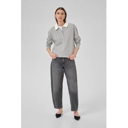 My Essential Wardrobe Langarm-Bluse KlaraMW Loose fit in Peal Blue Striped | Gr.: S